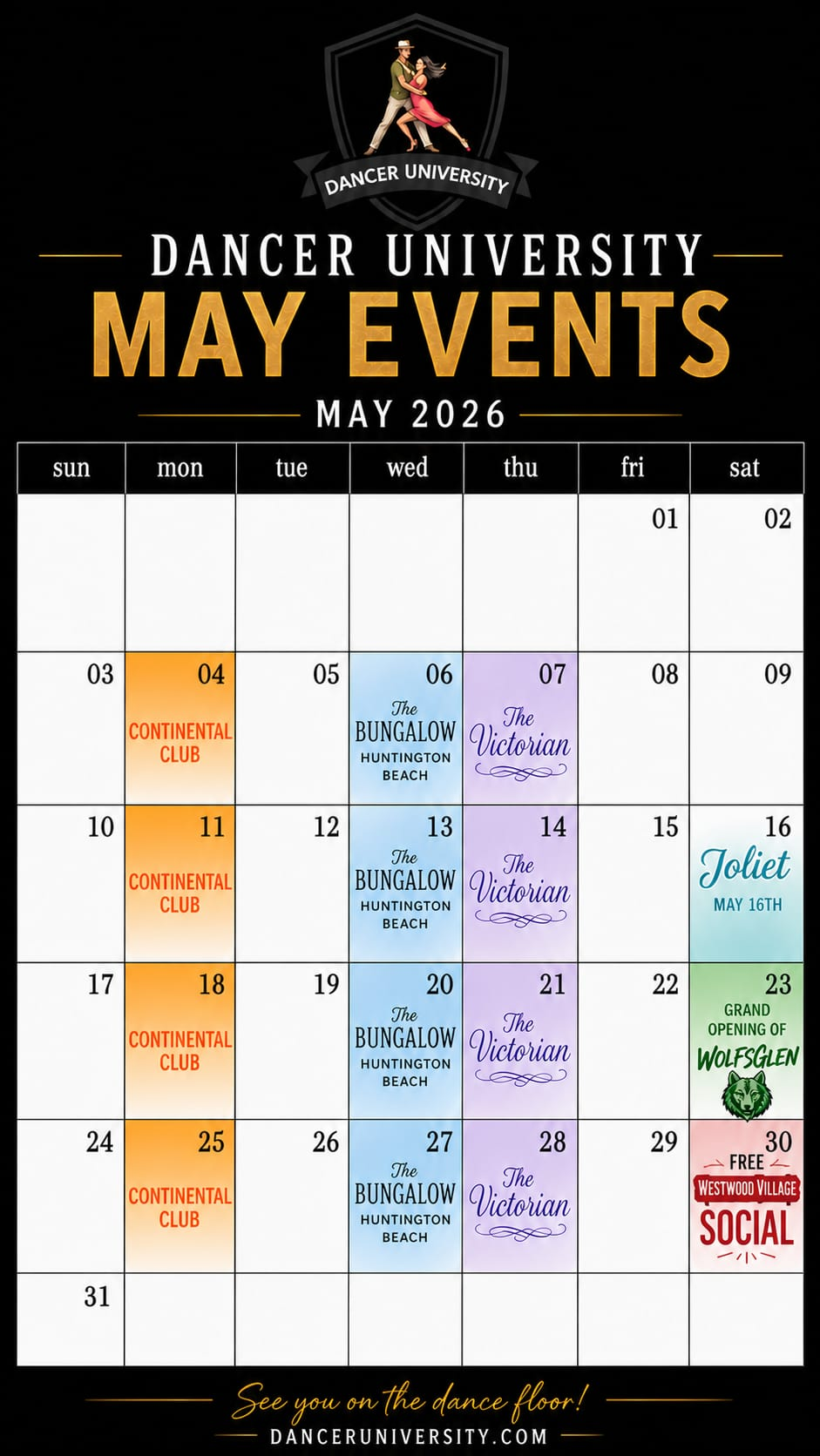 Salsa and Bachata Events - Dancer University
